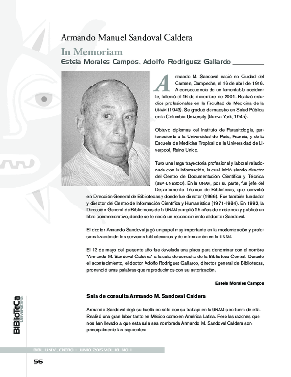 (PDF) Armando Manuel Sandoval Caldera In Memoriam