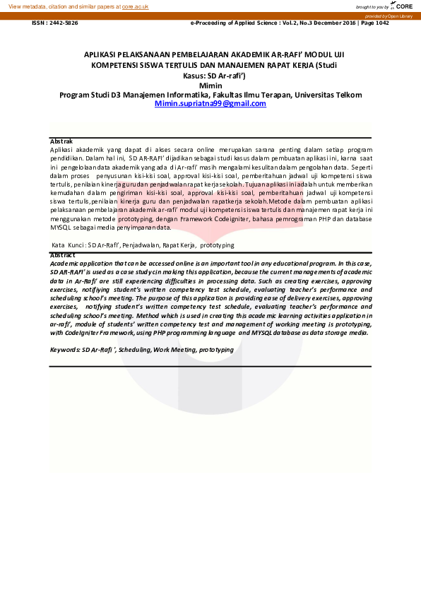 (PDF) Aplikasi Pelaksanaan Pembelajaran Akademik Ar-rafi’ Modul Uji Kompetensi Siswa Tertulis ...
