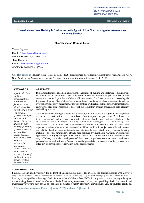 (PDF) Transforming Core Banking Infrastructure with Agentic AI: A New ...