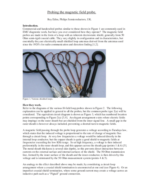 (PDF) Probing the magnetic field probe