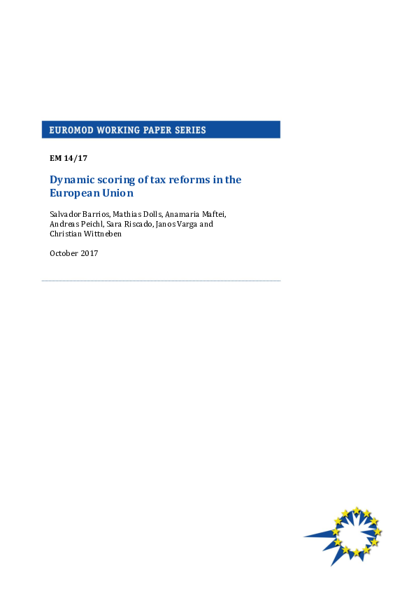 (PDF) Dynamic Scoring of Tax Reforms in the European Union