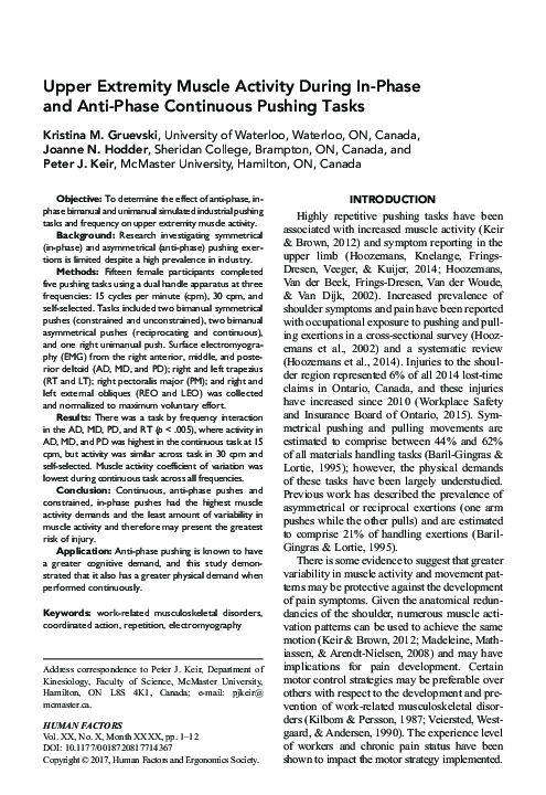 (PDF) Upper Extremity Muscle Activity During In-Phase and Anti-Phase ...