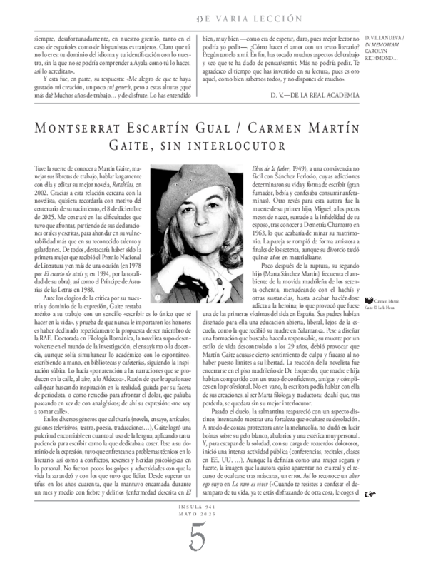 (PDF) Carmen martin Gaite sin interlocutor