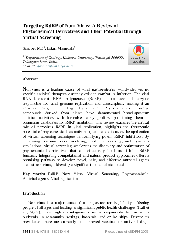 (PDF) Targeting RdRP of Nora Virus: A Review of Phytochemical ...