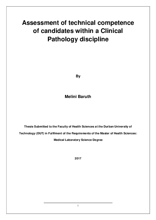 (PDF) Assessment of technical competence of candidates within a ...