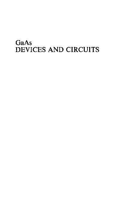 (PDF) GaAs Devices and Circuits