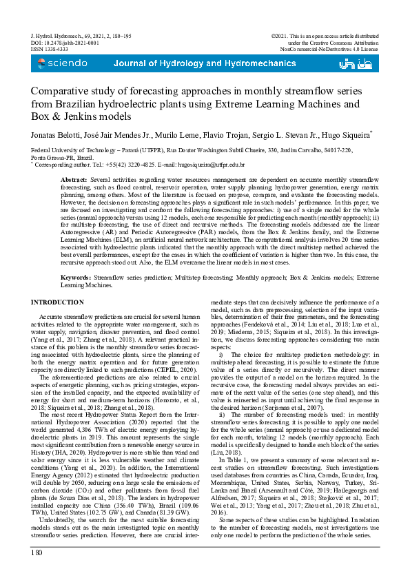 (PDF) Comparative study of forecasting approaches in monthly streamflow ...
