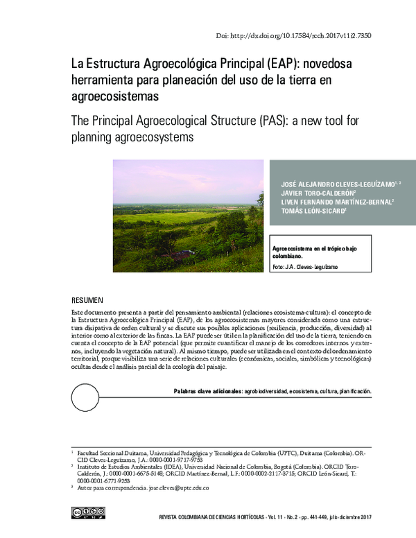 (PDF) La Estructura Agroecológica Principal (EAP): novedosa herramienta ...