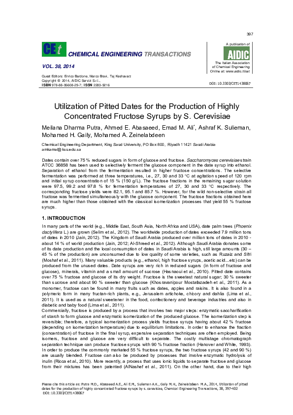 (PDF) Utilization of Pitted Dates for the Production of Highly ...