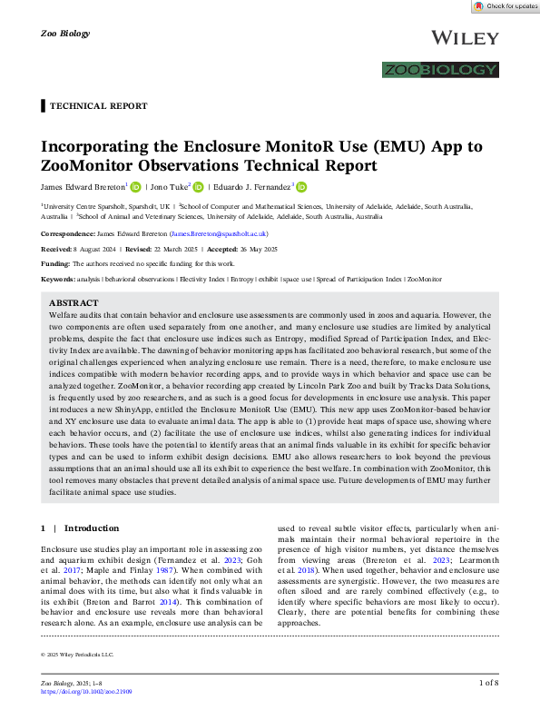 (PDF) Incorporating the Enclosure MonitoR Use (EMU) App to ZooMonitor ...