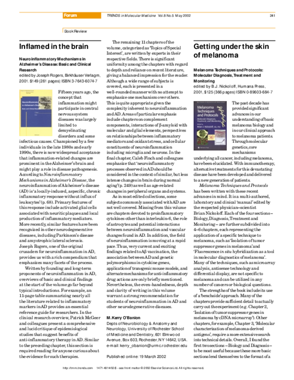 (PDF) Inflamed in the brain