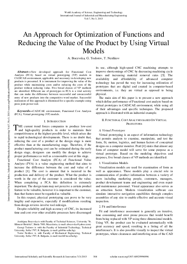 (PDF) An Approach For Optimization Of Functions And Reducing The Value ...