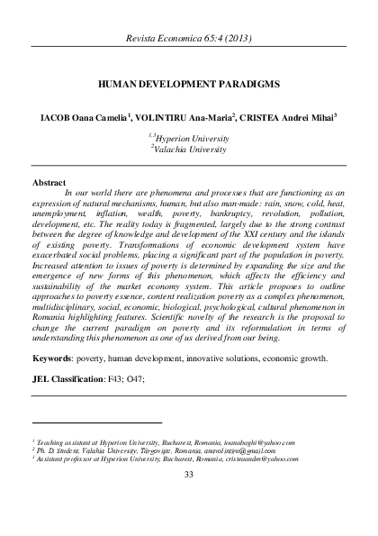 (PDF) Human Development Paradigms