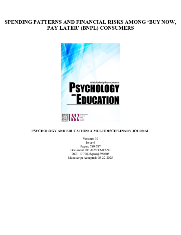(PDF) Spending Patterns and Financial Risks among ‘Buy Now, Pay Later ...
