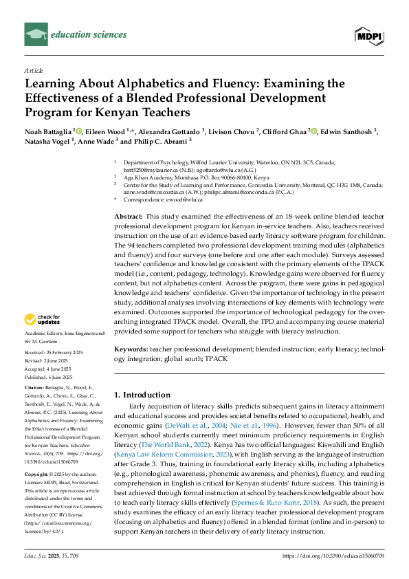 (PDF) Learning About Alphabetics and Fluency: Examining the ...