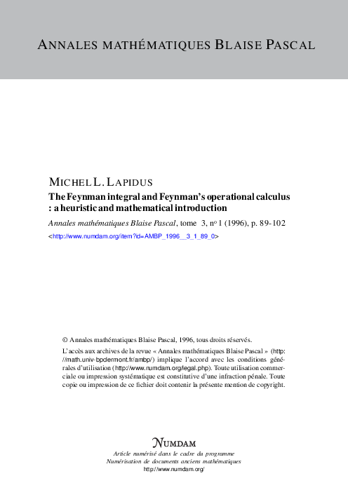 (PDF) Generalized Dyson series, generalized Feynman diagrams, the ...