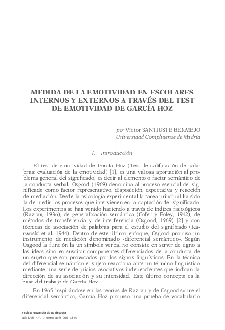 (PDF) Medida de la emotividad en escolares internos y externos, a ...