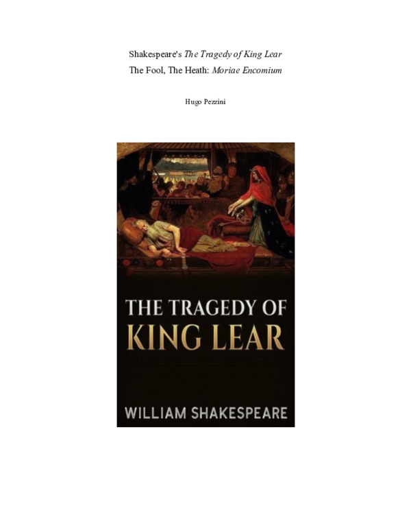 (PDF) The Fool as Guide, The Heath as Crucible: Tragic Enlightenment, Polysemic Duality, and ...