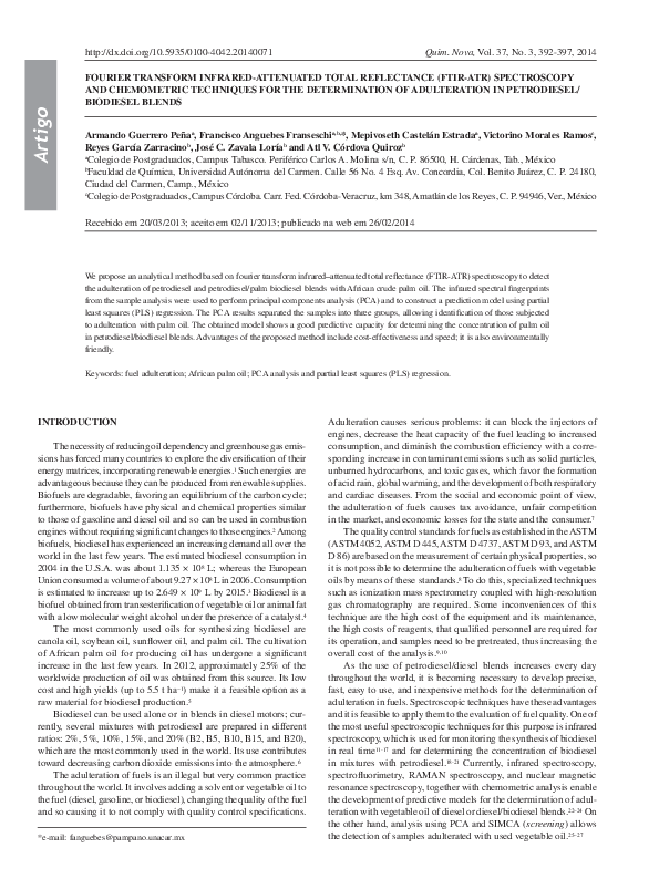(PDF) Fourier transform infrared-attenuated total reflectance (FTIR-ATR ...