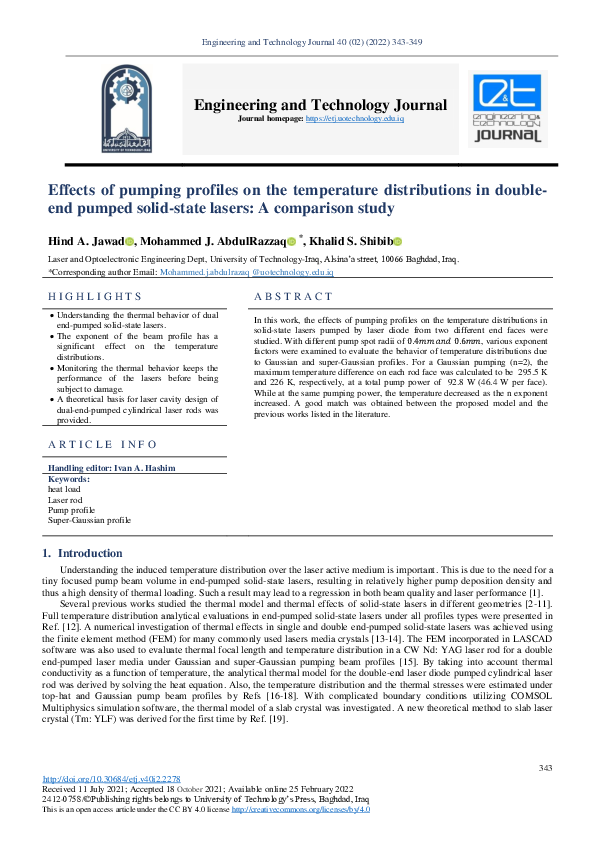 (PDF) Effects of pumping profiles on the temperature distributions in doubleend pumped solid ...