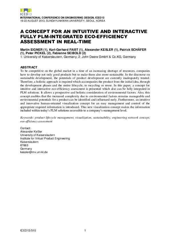 (PDF) A concept for an intuitive and interactive fully PLM-integrated ...