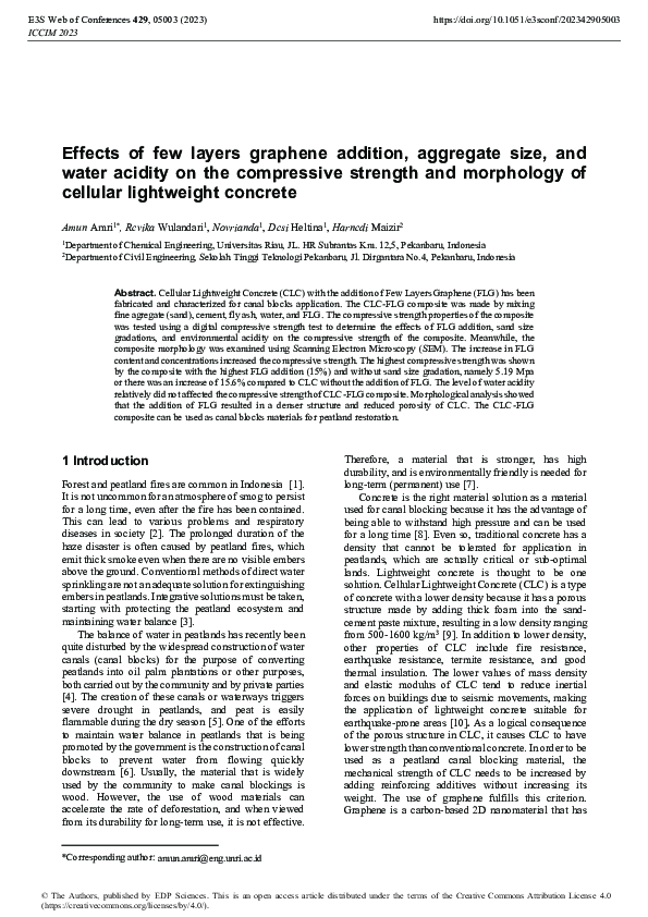 (PDF) Effects of few layers graphene addition, aggregate size, and ...