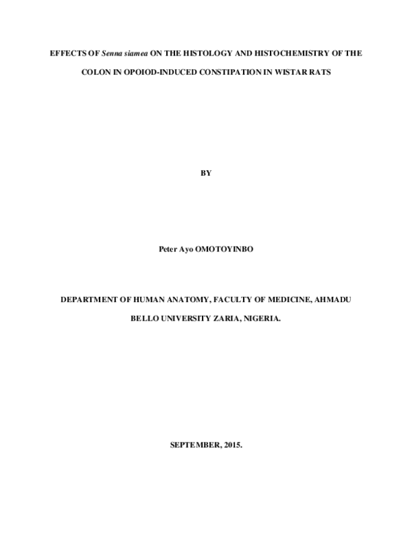 (PDF) EFFECTS OF Senna siamea ON THE HISTOLOGY AND HISTOCHEMISTRY OF ...