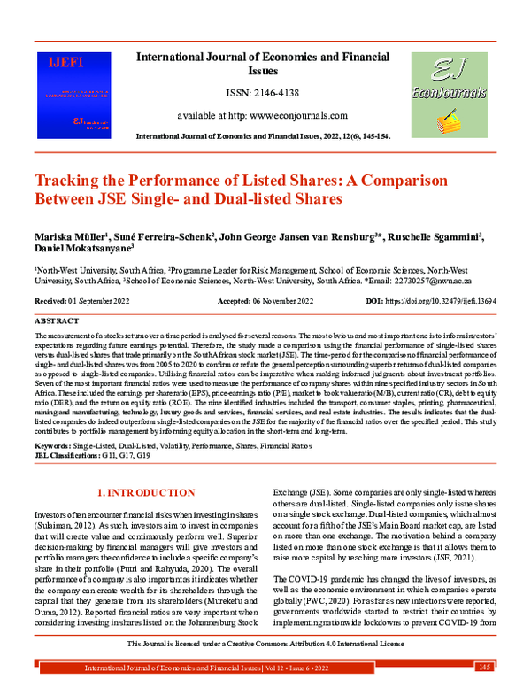 (PDF) Tracking the Performance of Listed Shares: A Comparison Between ...