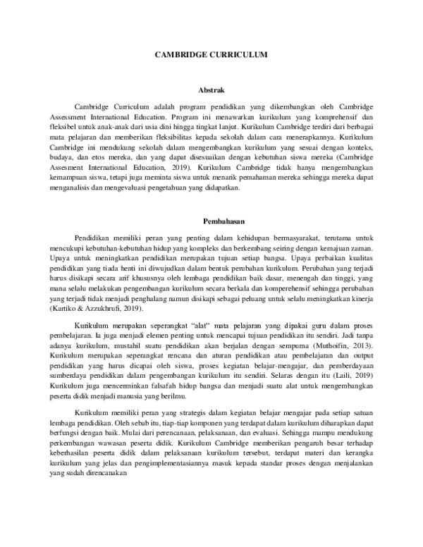 (PDF) CAMBRIDGE CURRICULUM