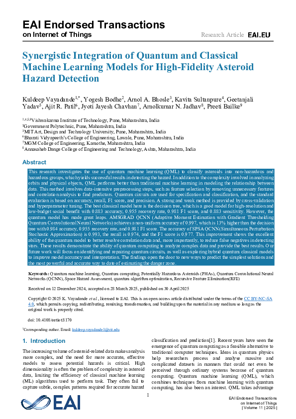 (PDF) Synergistic Integration of Quantum and Classical Machine Learning Models for High-Fidelity ...