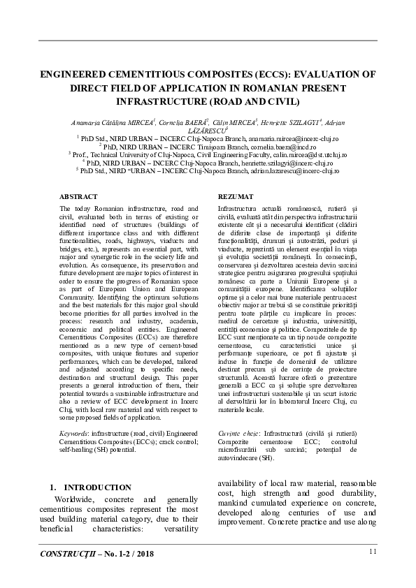 (PDF) Engineered Cementitious Composites (Eccs): Evaluation of Direct ...