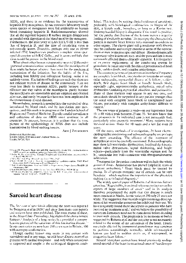 (PDF) Sarcoid heart disease