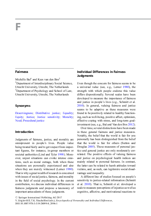 (PDF) Fairness