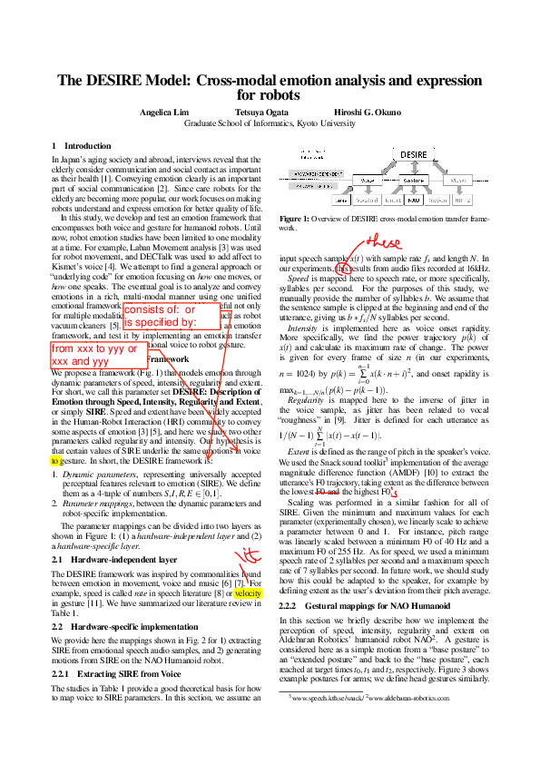 (PDF) The DESIRE Model: Cross-modal emotion analysis and expression for ...