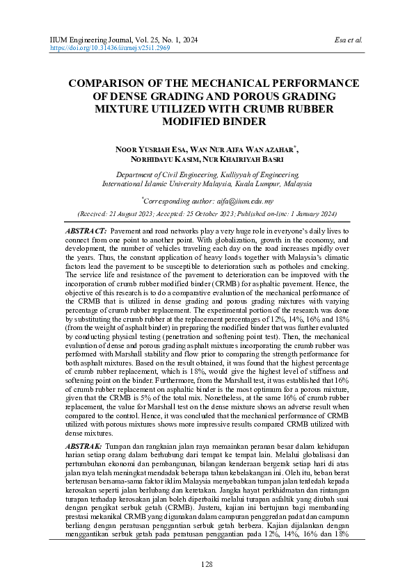 (PDF) Comparison of the Mechanical Performance of Dense Grading and ...
