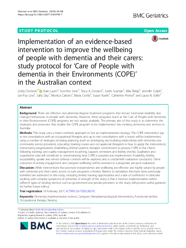 (PDF) Implementation of an evidence-based intervention to improve the ...
