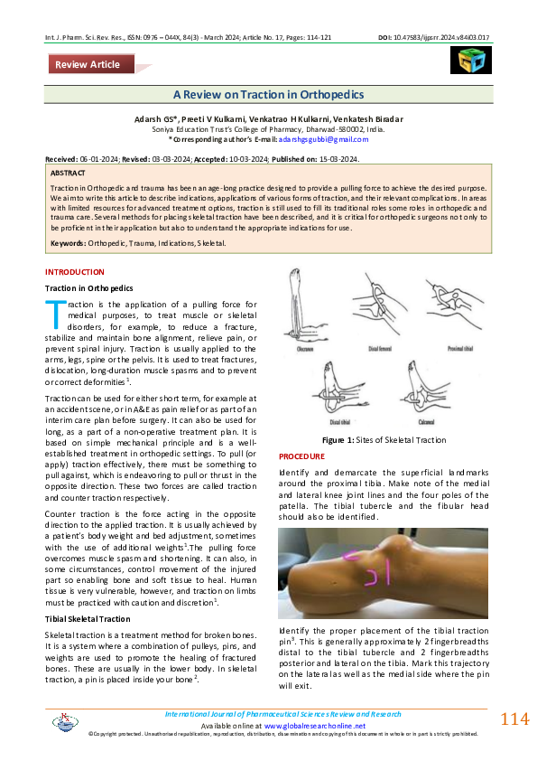 (PDF) A Review on Traction in Orthopedics