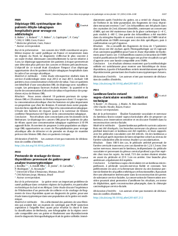 (PDF) Protocole de stockage de tissus thyroïdiens provenant de goitres ...