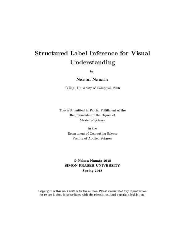 (PDF) Structured Label Inference for Visual Understanding