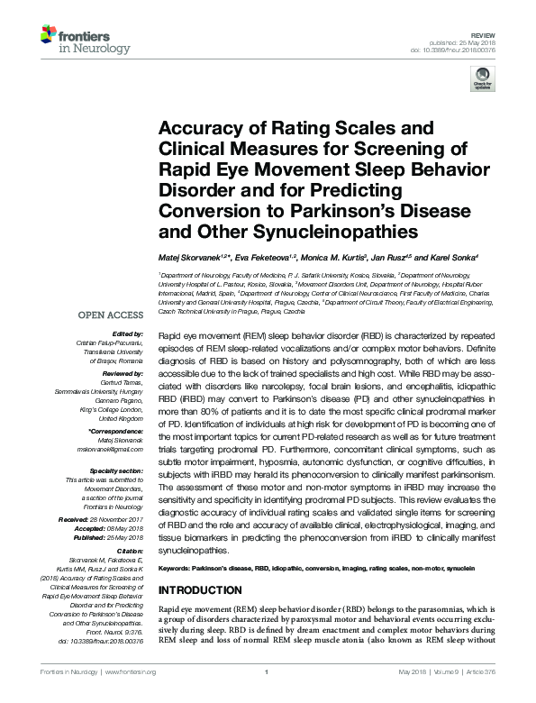 (PDF) Accuracy of Rating Scales and Clinical Measures for Screening of ...