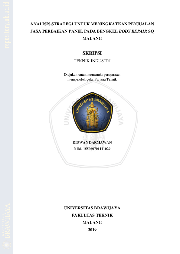 (PDF) Analisis Strategi Untuk Meningkatkan Penjualan Jasa Perbaikan ...