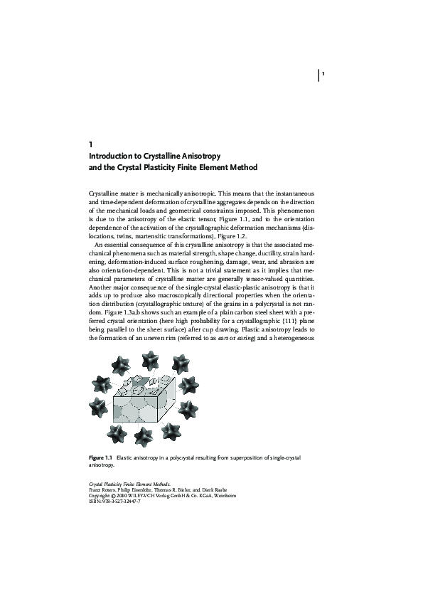 (PDF) Introduction to Crystalline Anisotropy and the Crystal Plasticity ...