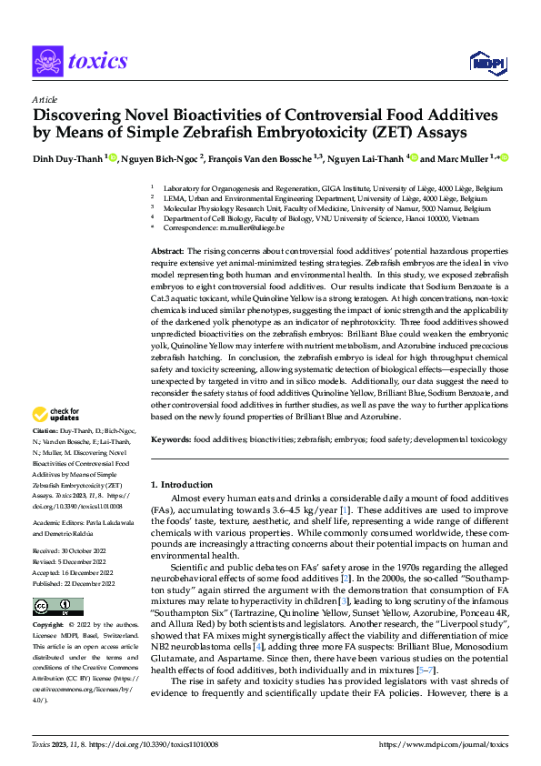 (PDF) Discovering Novel Bioactivities of Controversial Food Additives ...