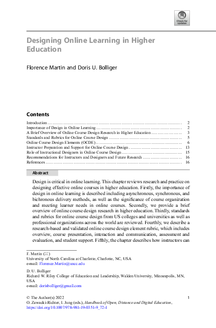 (PDF) Designing Online Learning in Higher Education