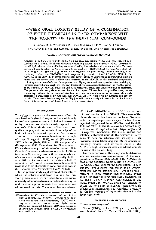 (PDF) 4-Week oral toxicity study of a combination of eight chemicals in ...