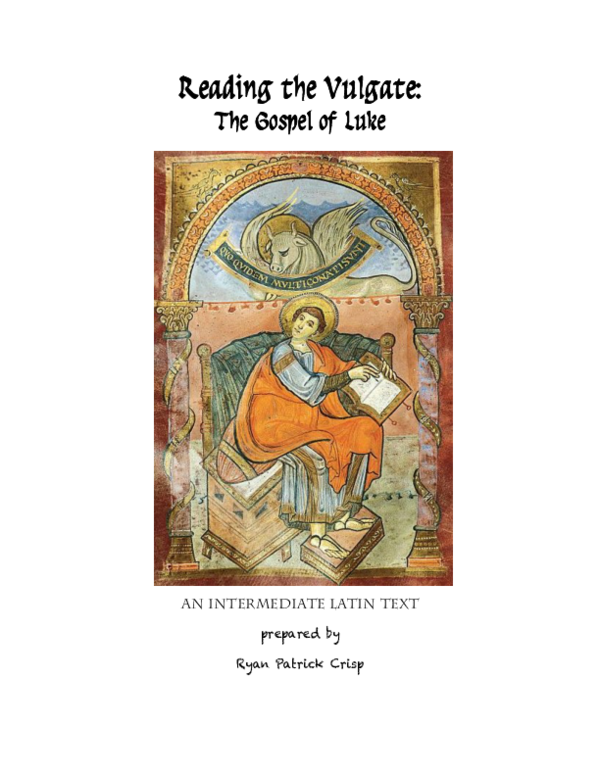 (PDF) Reading the Vulgate: The Gospel of Luke
