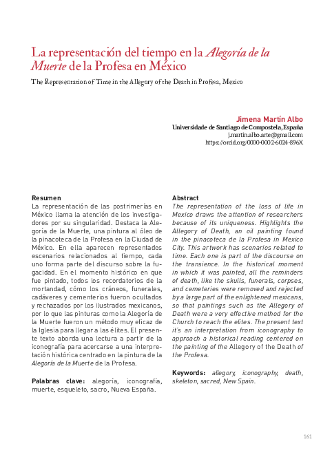 (PDF) La representación del tiempo en la Alegoría de la Muerte de la ...