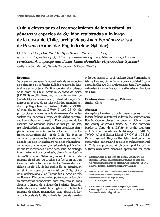 (PDF) Guía y claves para el reconocimiento de las subfamilias, géneros ...