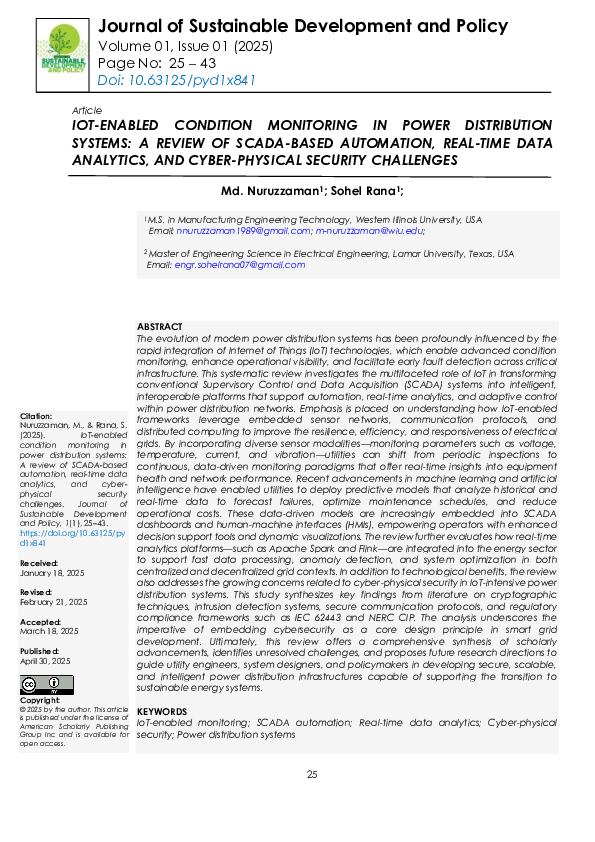 (PDF) IOT-ENABLED CONDITION MONITORING IN POWER DISTRIBUTION SYSTEMS: A REVIEW OF SCADA-BASED ...