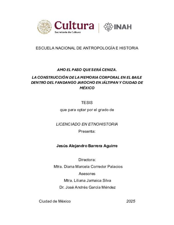(PDF) TESIS: Amo el paso que será ceniza. La construcción de la memoria ...